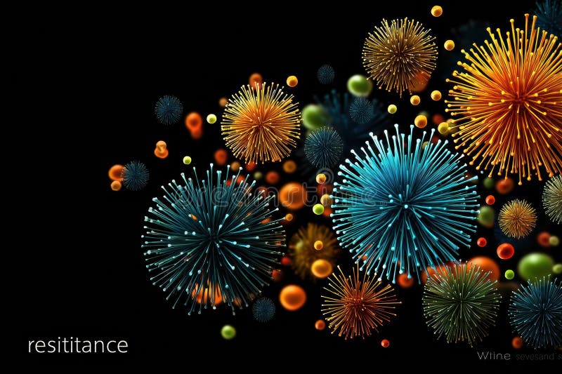 Virus-like Structures with Resistance Spikes Floating in Sterile Space ...