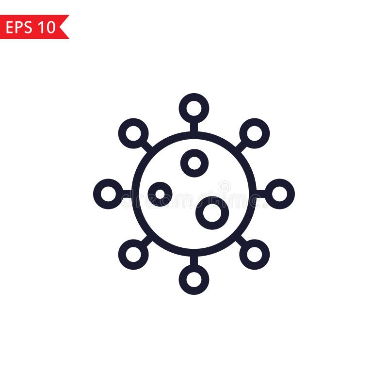Virus Line Icon,symbol ,sign Vector Stock Vector - Illustration of ...