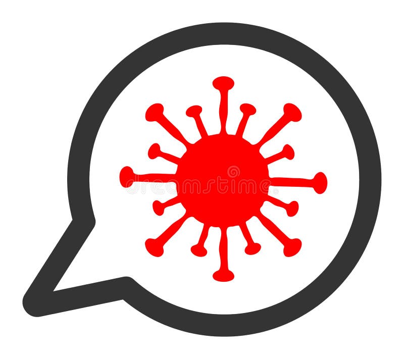Virus Message Raster Icon Flat Illustration Stock Illustration ...