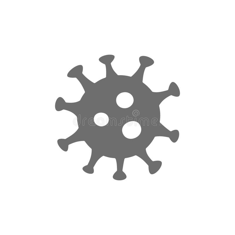 Virus, Microbe, Bacteria Grey Icon. Isolated on White Background Stock ...