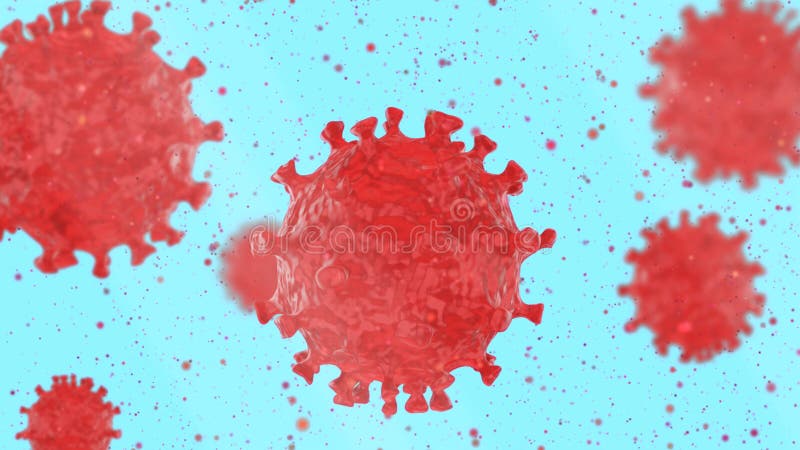 Virus Microbe 3d Animation. Coronavirus 2019-ncov Stock Photo - Image ...