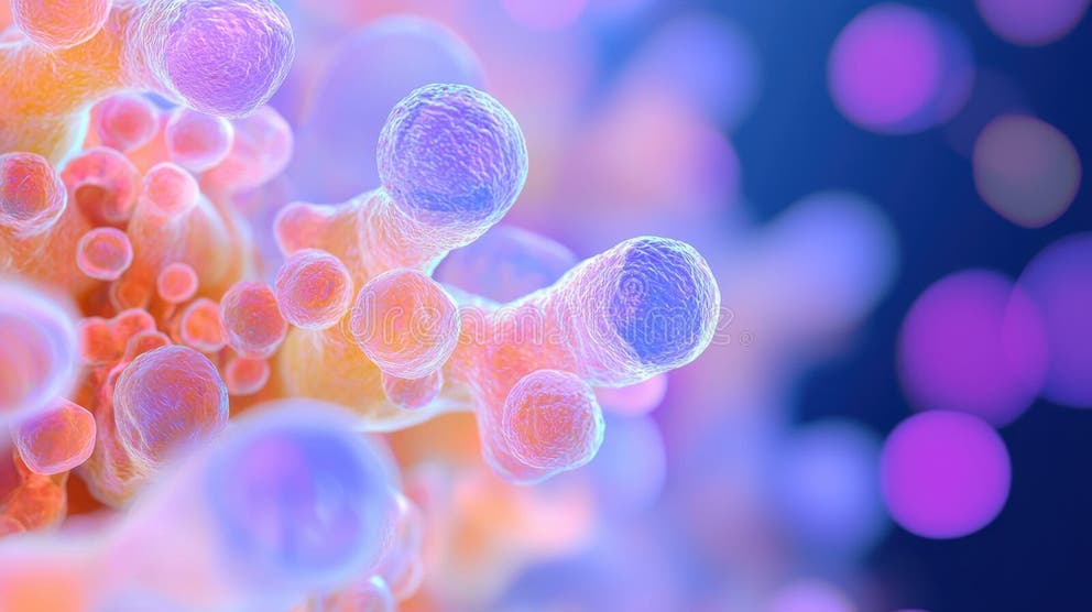 Virus Microscopic View of Bacteria Undergoing Cell Division and ...