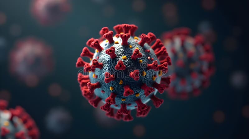 Virus Model, Image Created Using AI Stock Photo - Image of disease ...