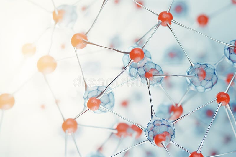 Virus Molecule Model with Beautiful Structure on a Light Background ...