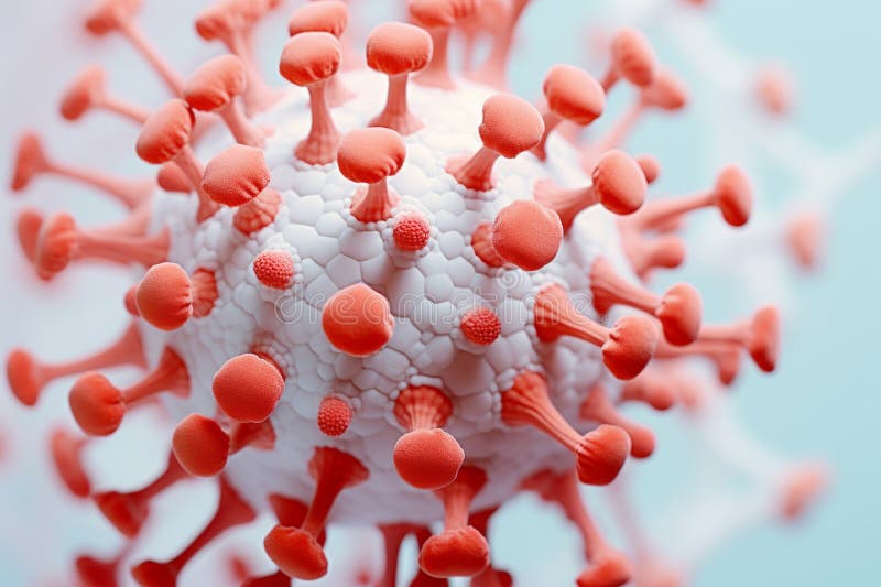 Virus Molecule Model with Beautiful Structure on a Light Background ...