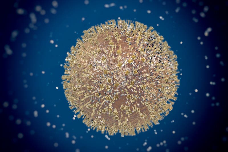 Virus molecules stock illustration. Illustration of biology - 61155004