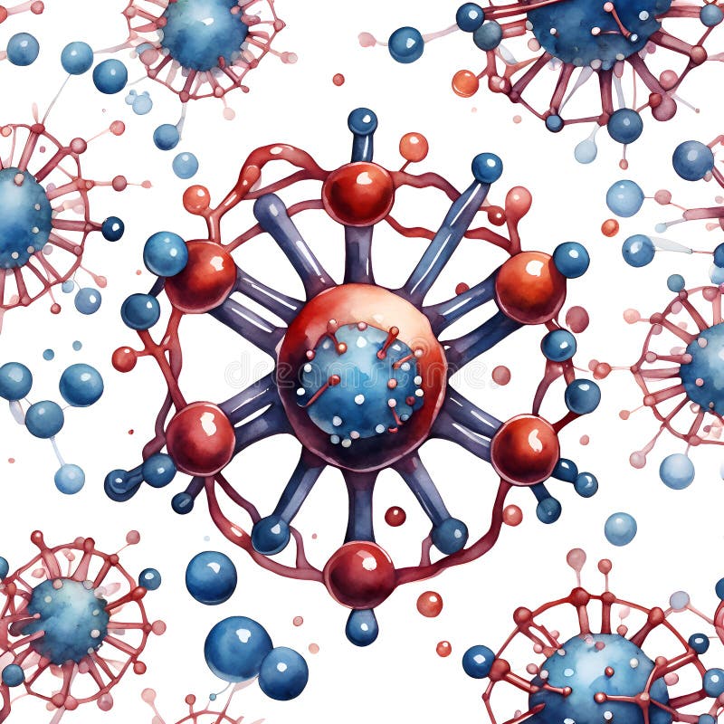 Virus Molecules. Illustration on a White Background Stock Illustration ...