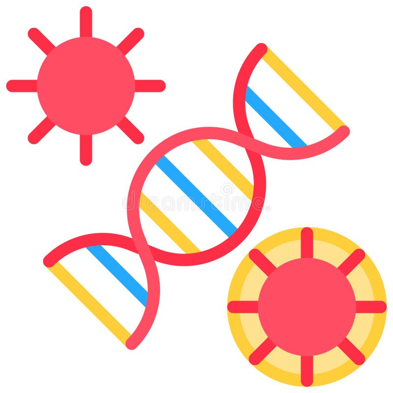 Virus Mutation Vector Illustration, Solid Style Icon Stock Vector ...
