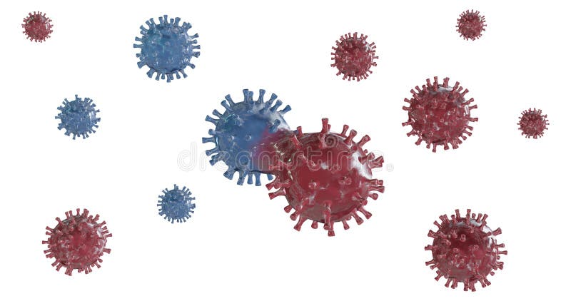 Virus and Mutations Process 3d Illustartion. 3d Render. Stock ...