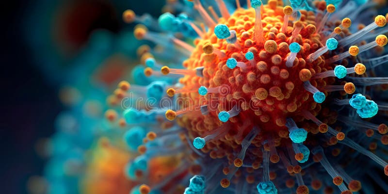 Virus Particle, Showing Its Characteristic Shape and Surface Features ...