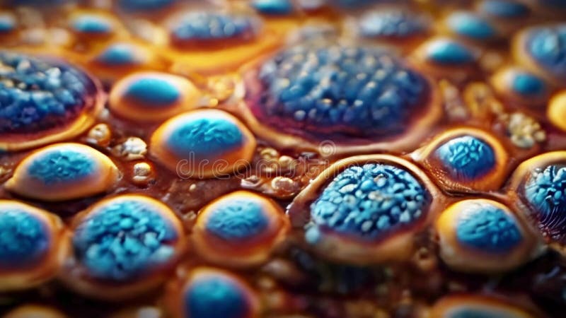 Virus Particles and Bacteria in a Microscopic View. Microscopic ...