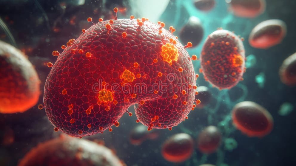 Virus Particles Infecting Cell Structures in a Microscopic View during ...