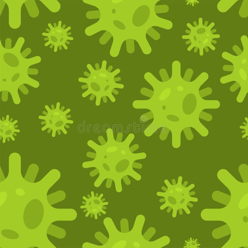 Virus Pattern Seamless. Bacterium Background. Cell Disease Ornament ...