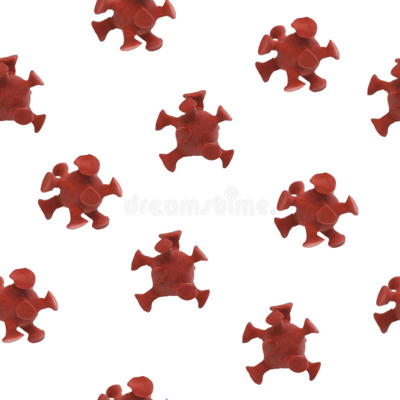 Virus Patterns - Seamless Pattern on White Background, Isolate ...