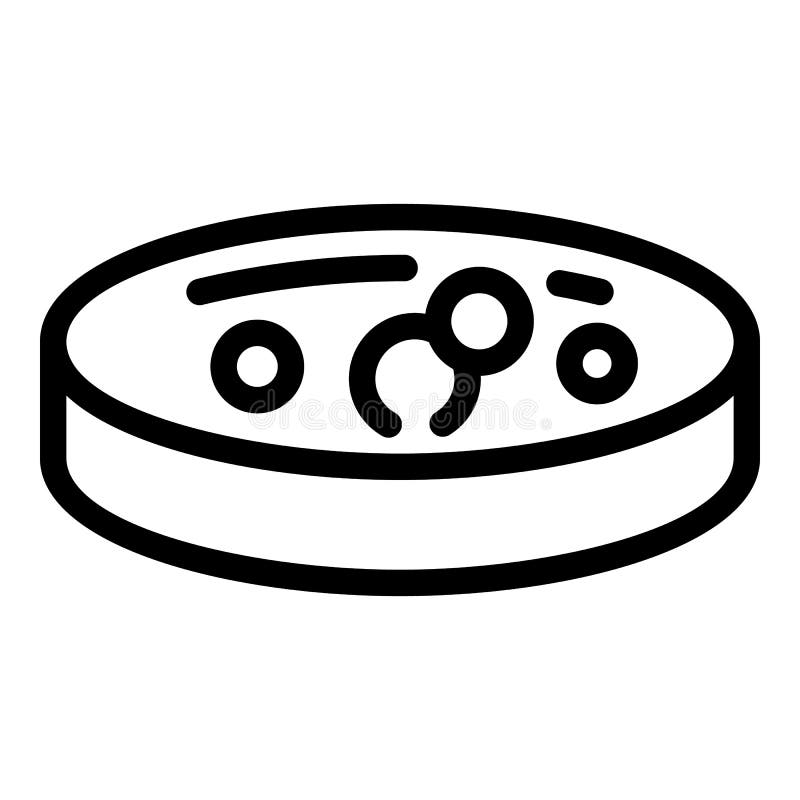 Laboratory Petri Dish Icon, Outline Style Stock Vector - Illustration of design, dish: 182021002