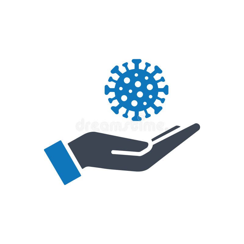 Virus Prevention Hand Icon stock vector. Illustration of control ...