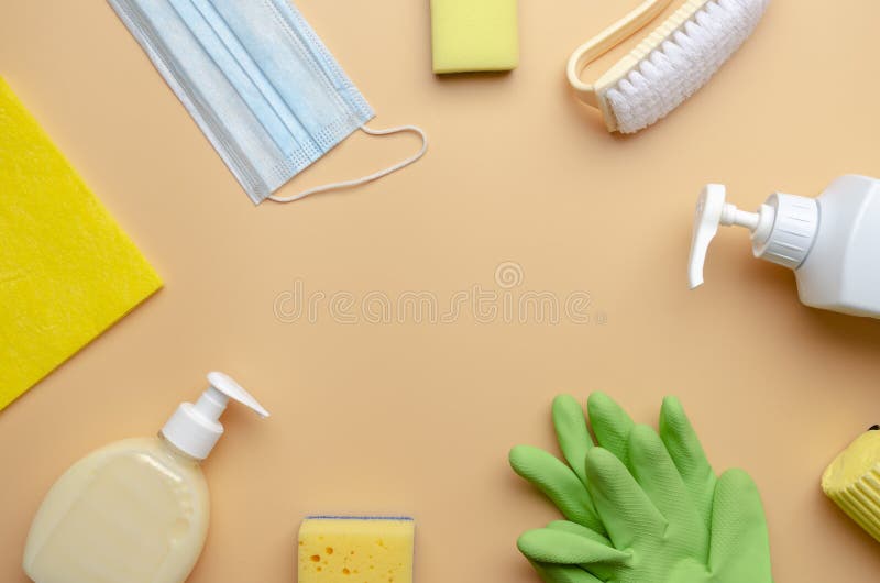 Virus Prevention: Wearing Masks, Hand Disinfection, and Cleaning Tools ...