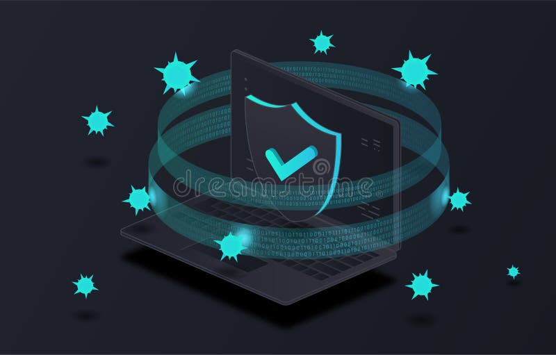 Virus protection concept stock vector. Illustration of virus - 241229347