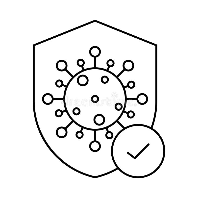 Virus, Protection, Shield, Covid, Virus Protection Icon Stock Vector ...