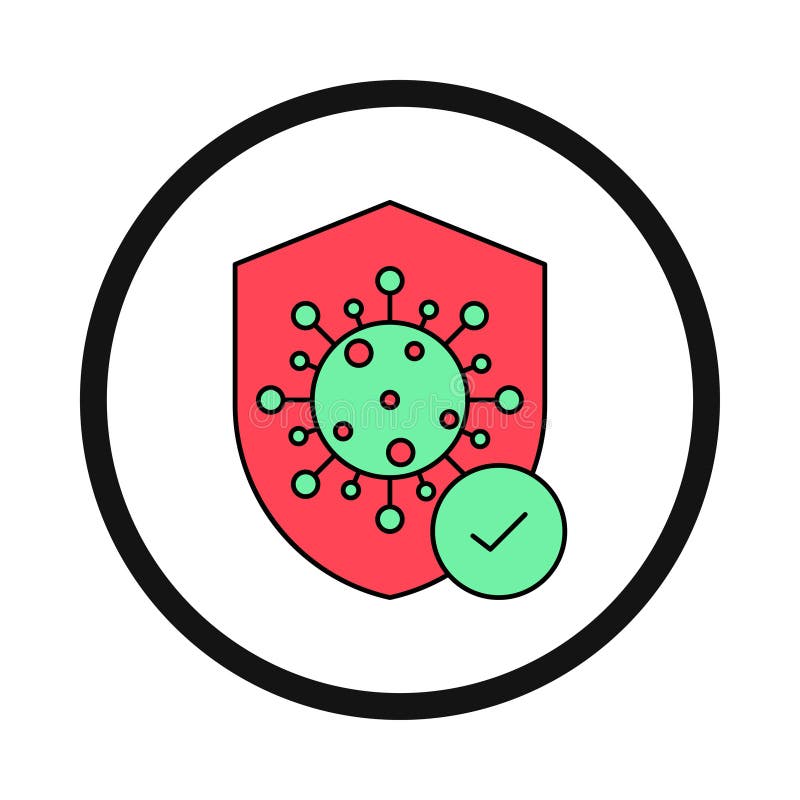 Virus, Protection, Shield, Covid, Virus Protection Icon Stock Vector ...