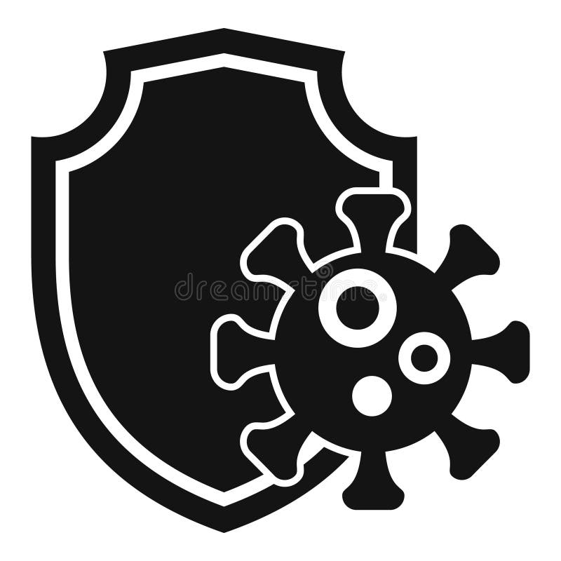 Virus Protection Shield Icon Simple Vector. Strong Potion Stock Vector ...
