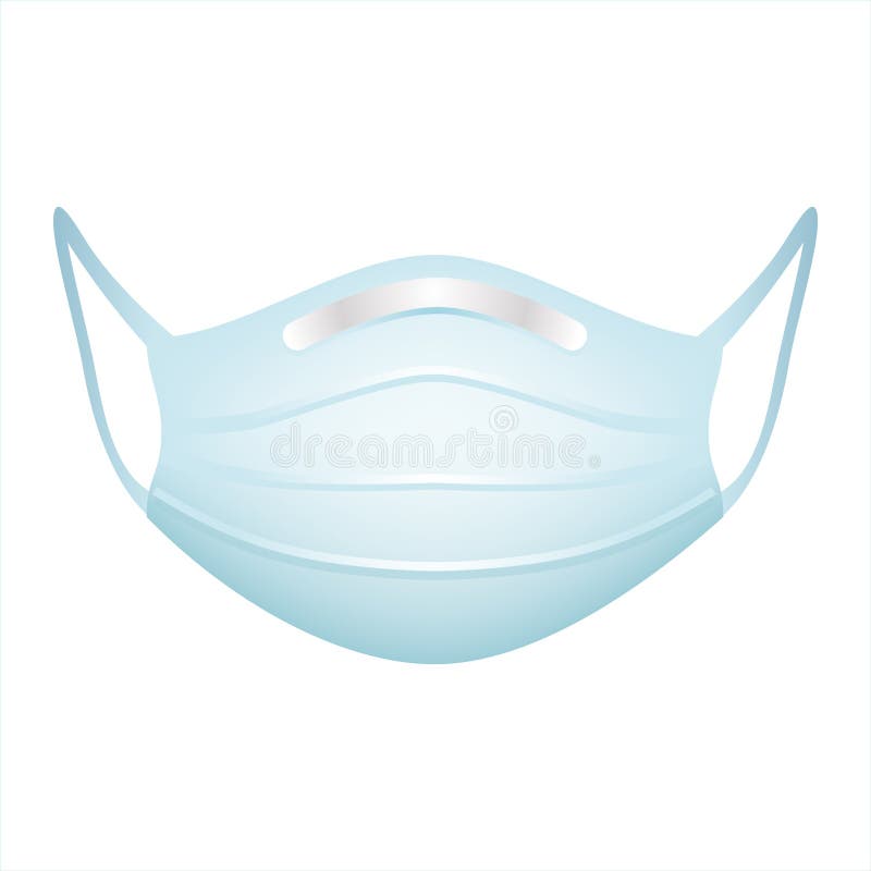Virus Protective Medical Face Mask Design Vector Illustration Stock ...
