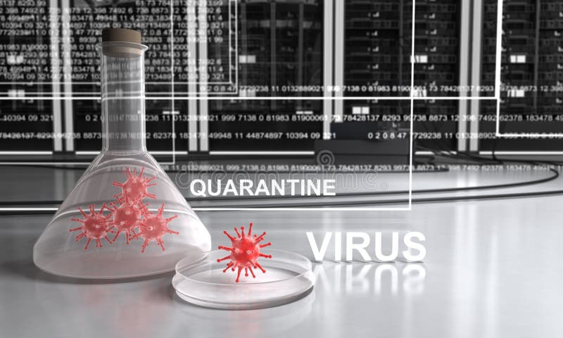 Isolated Virus in Data Center Stock Illustration - Illustration of ...