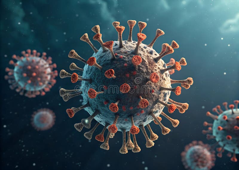 Virus, a Realistic 3D Visualization of the Coronavirus Molecule ...