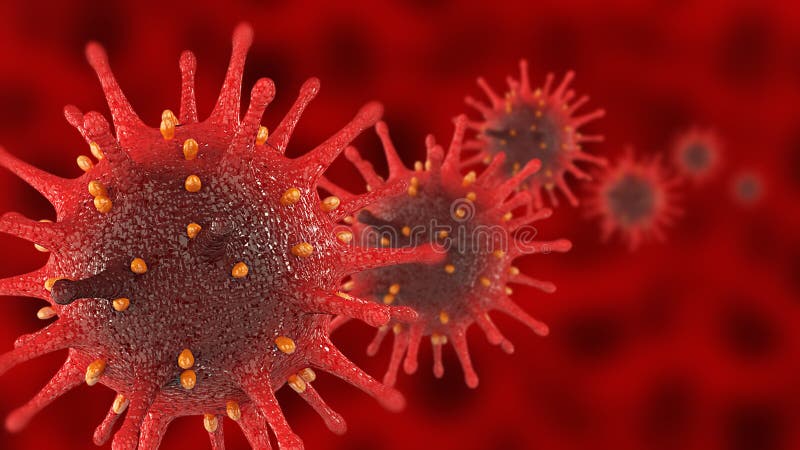 Virus Red Background Texture Stock Illustration - Illustration of ...