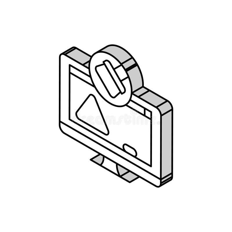 Virus Removal Repair Computer Isometric Icon Vector Illustration Stock ...