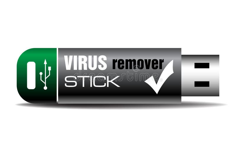 Virus remover stick stock vector. Illustration of connection - 39273341