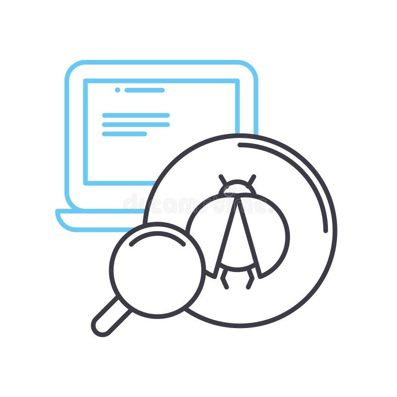 Virus Removing Line Icon, Outline Symbol, Vector Illustration, Concept ...