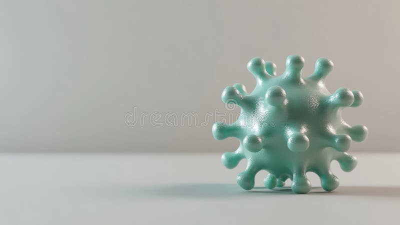 A Virus is Represented in a 3D Model As a Bright Lime-green Sphere with ...