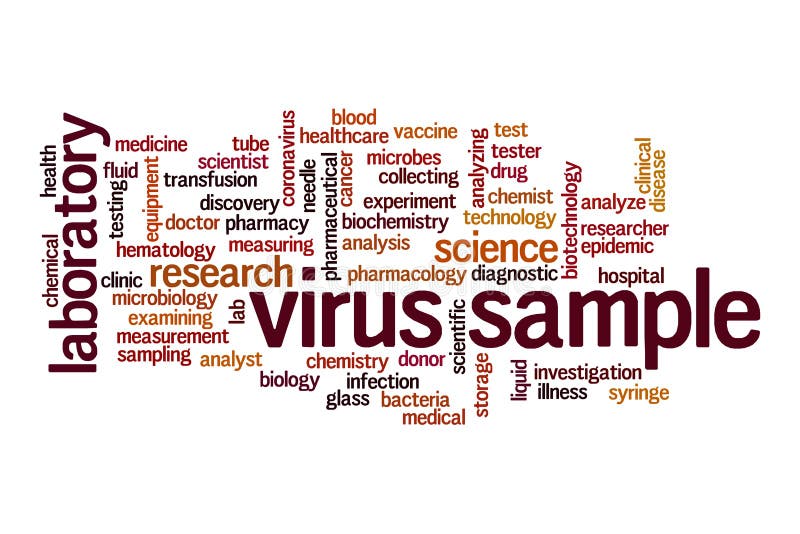 Virus Sample Word Cloud Concept Stock Illustration - Illustration of ...