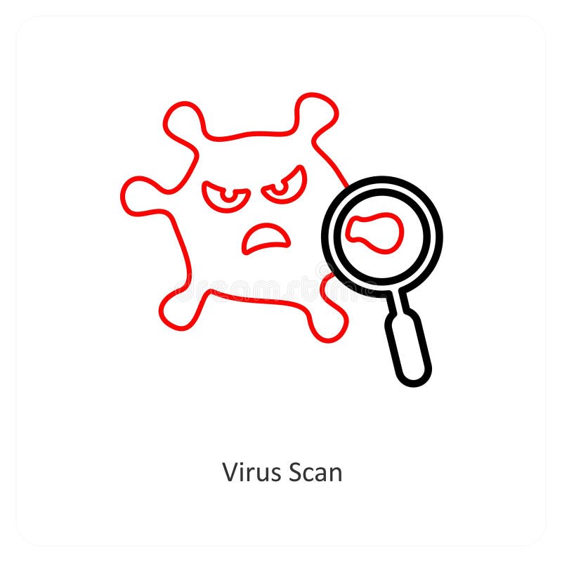 Virus Scan stock vector. Illustration of virus, concept - 338188840