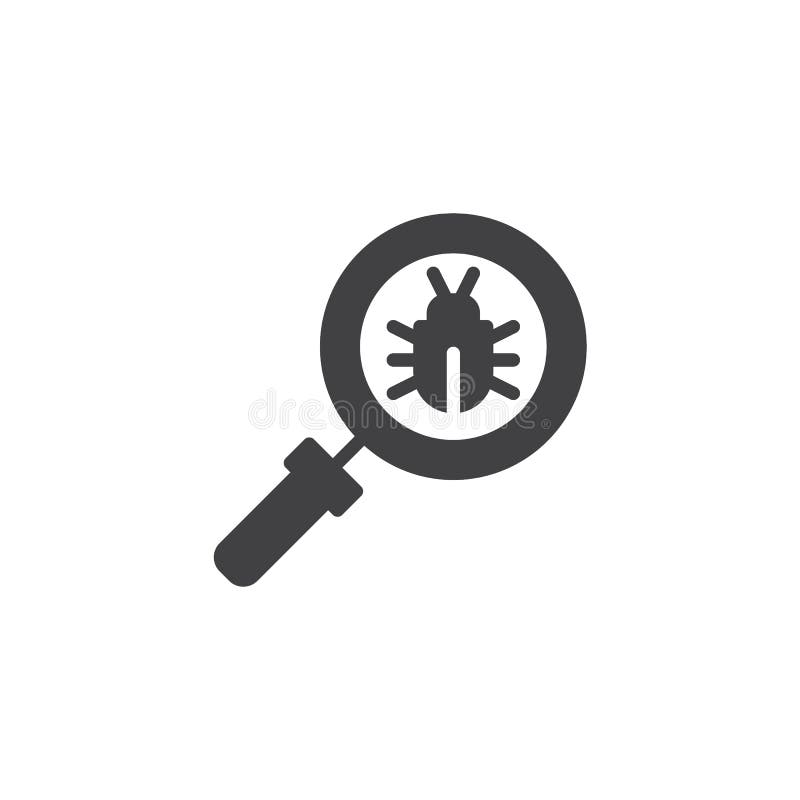 Virus scan vector icon stock vector. Illustration of computer - 126382122