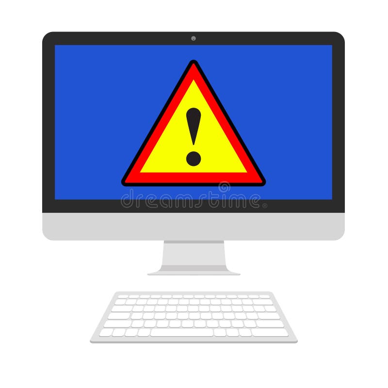 Virus on screen stock illustration. Illustration of error - 79309260