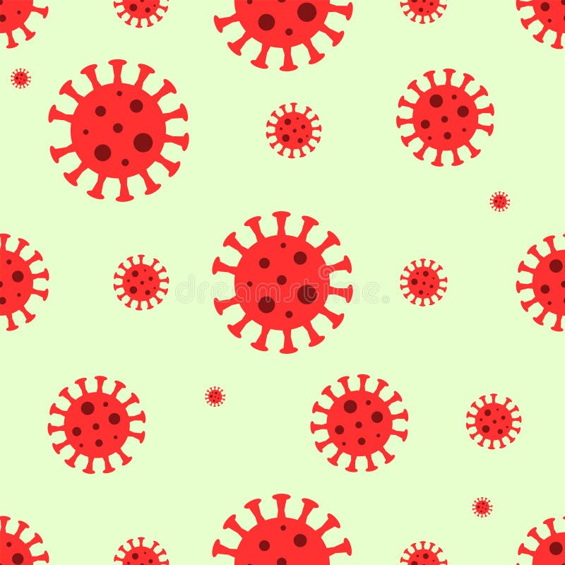 Virus Seamless Pattern Background, COVID-19, Illustration Vector Stock ...