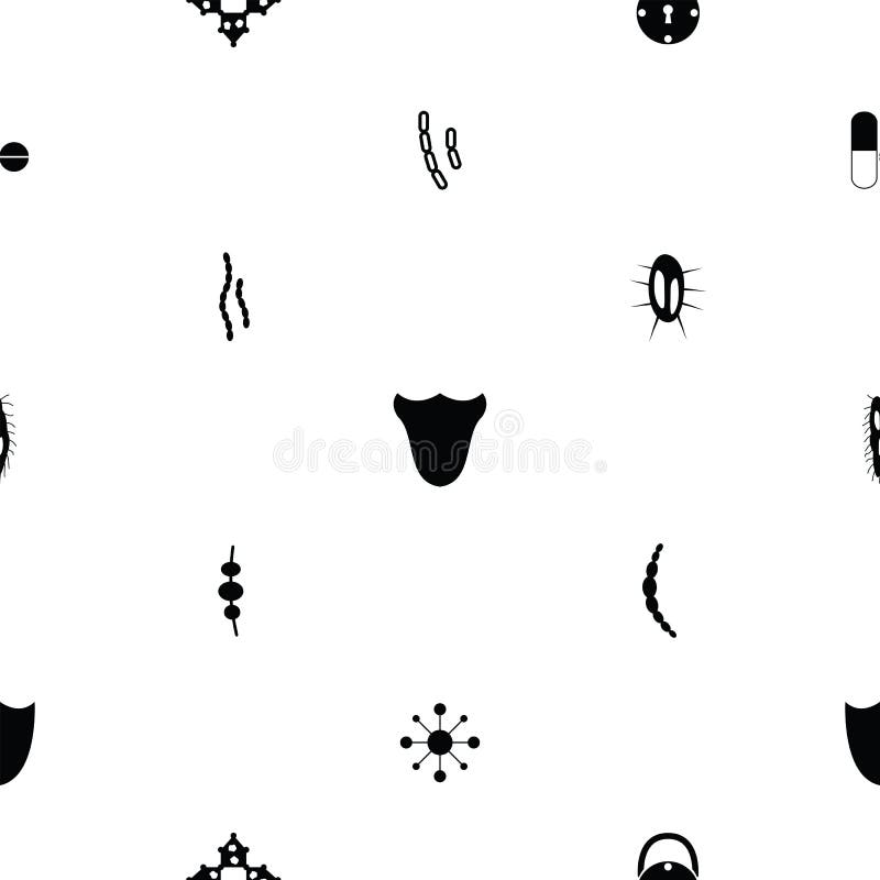 Virus Seamless Pattern Background Icon Stock Vector - Illustration of ...