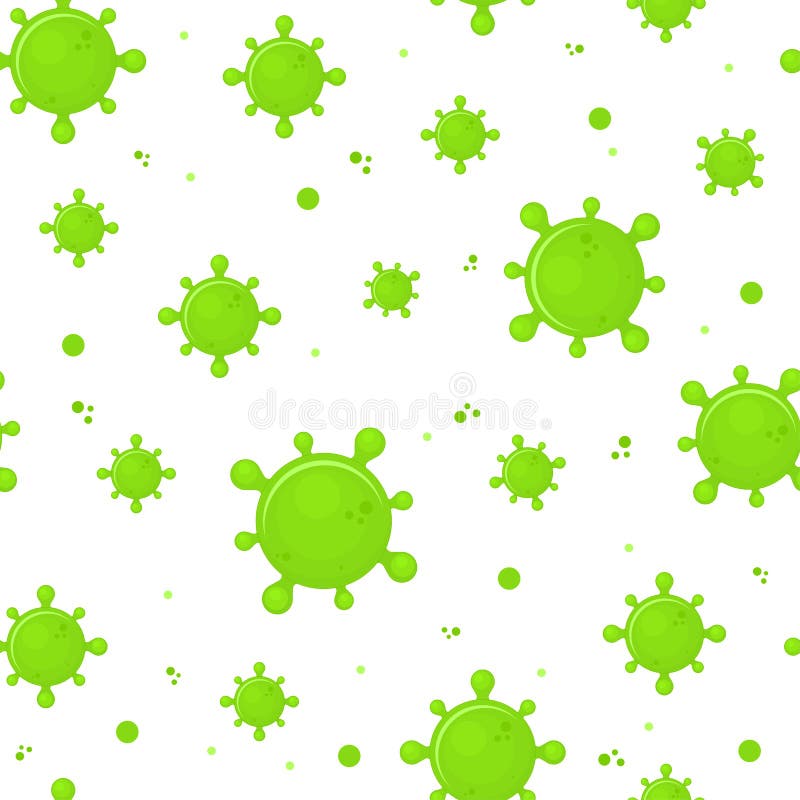 Virus Seamless Pattern. Infection Flat Design Stock Vector ...