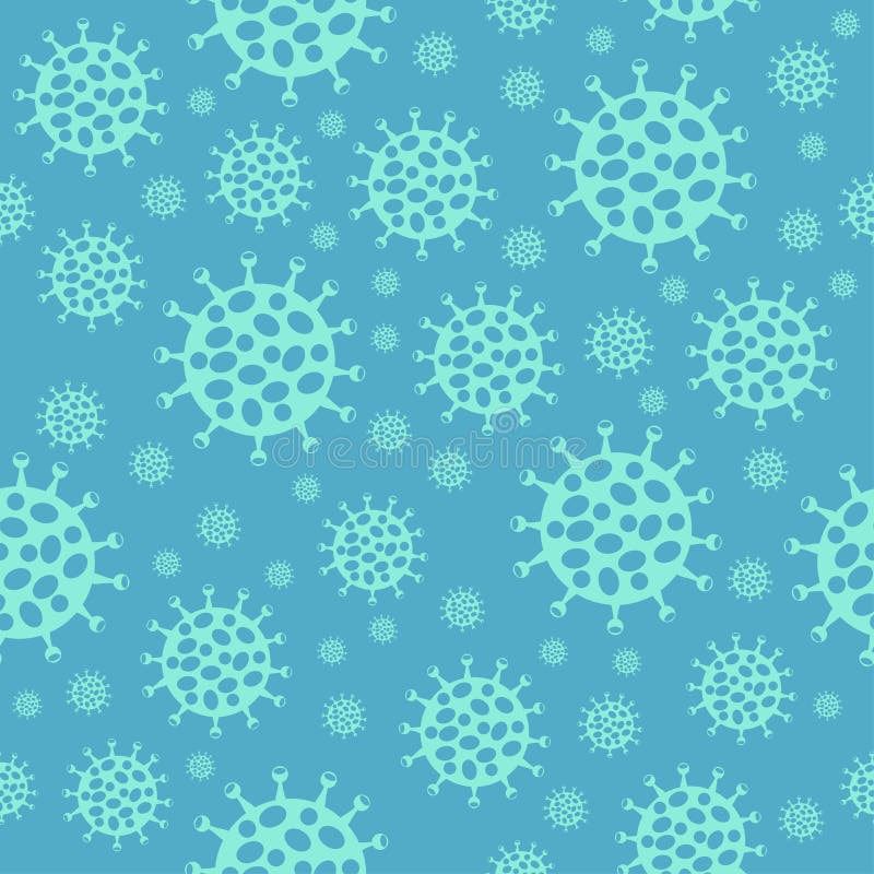 Virus Seamless Pattern. Viral Infection Background. Flat Vector ...