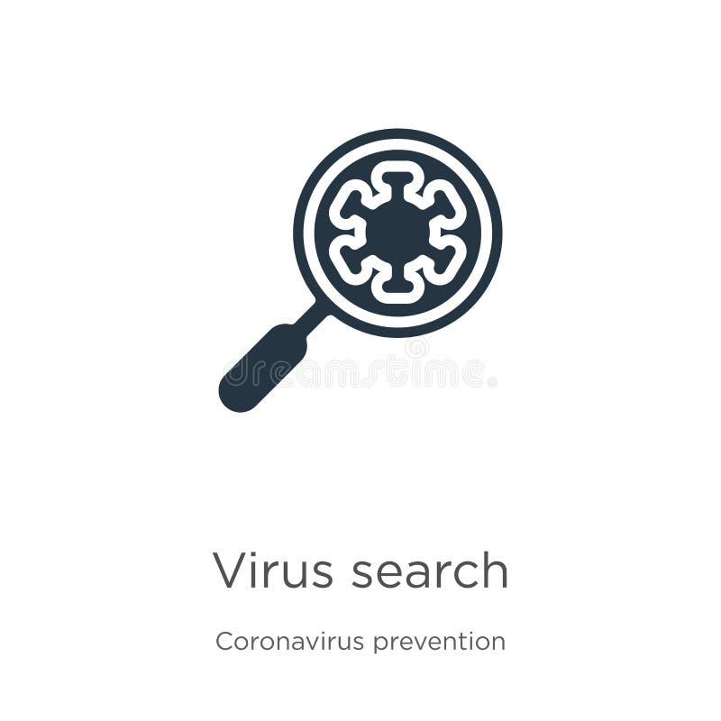 Virus Search Icon Vector. Trendy Flat Virus Search Icon from ...