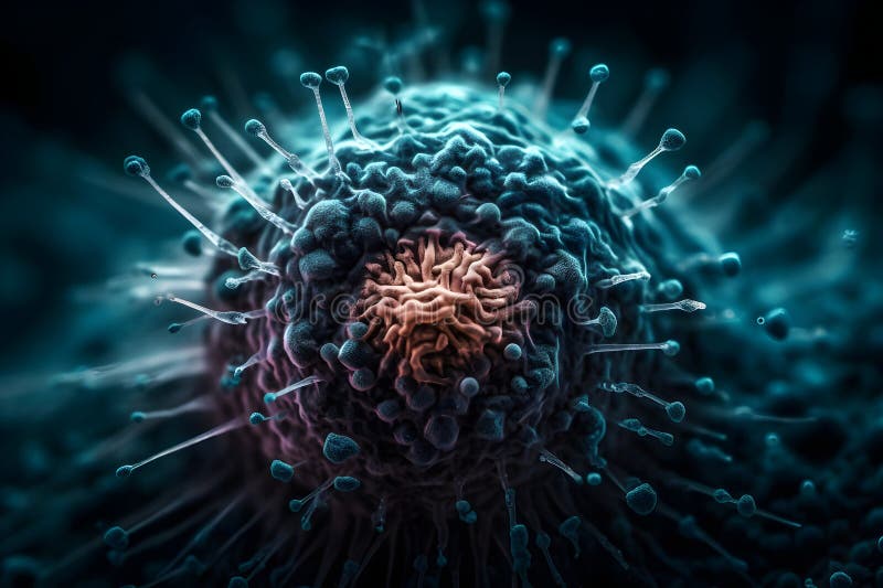 Virus Seen Under a Microscope, Showcasing Its Distinct Structure and ...