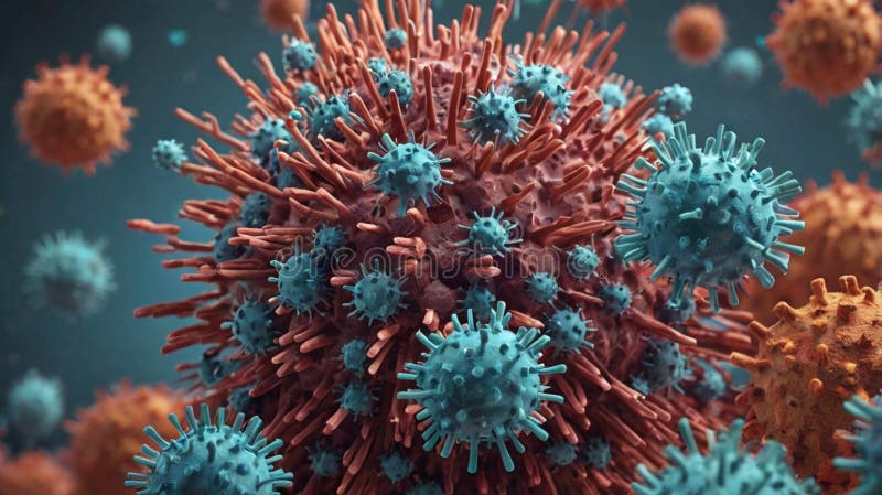 Virus SEM Concept 3d Illustration Stock Illustration - Illustration of ...