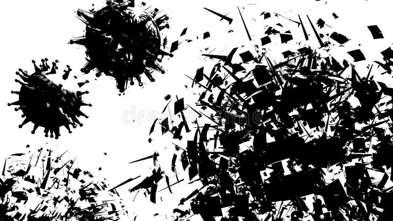 Virus Abstract Model Destruction Stock Footage - Video of hygiene ...