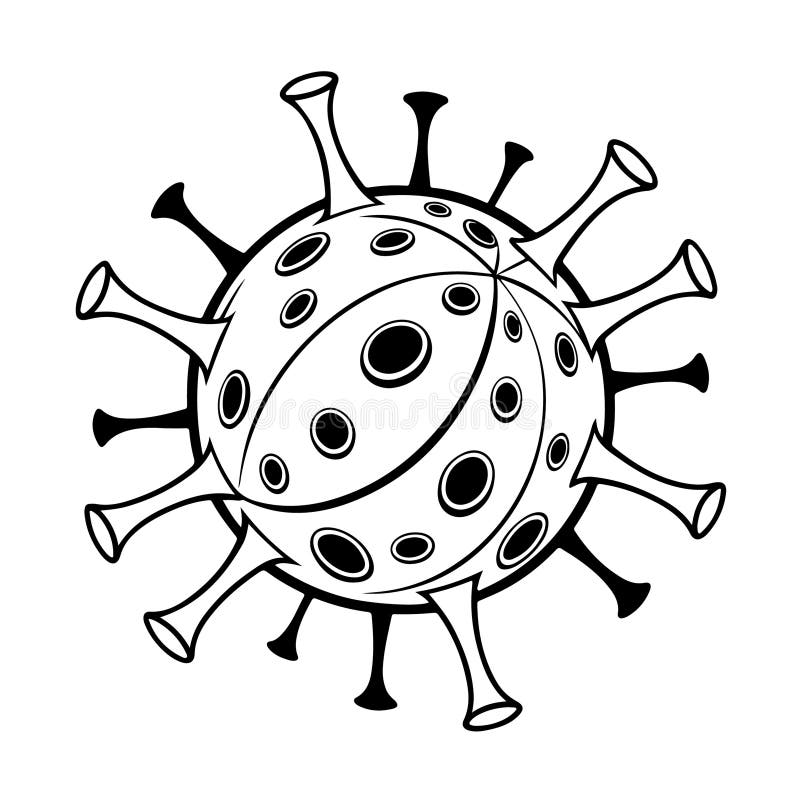 Virus Silhouette Vector Icon Design Stock Illustration - Illustration ...