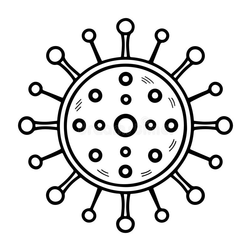 Virus Silhouette Vector Icon Design Stock Illustration - Illustration ...