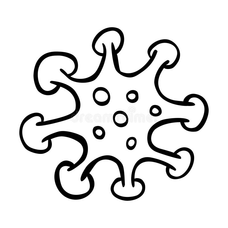 Virus, Simple Vector Hand Draw Sketch Illustration Stock Vector ...
