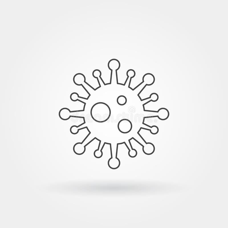 Virus Single Isolated Icon with Modern Line or Outline Style Stock ...