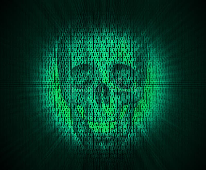 Digital skull virus stock vector. Illustration of modern - 39926689